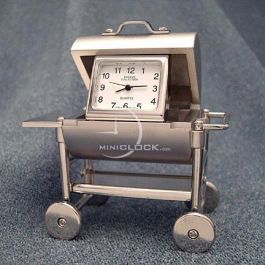 Deluxe Steel Barbecue Grill BBQ Mini Clock
